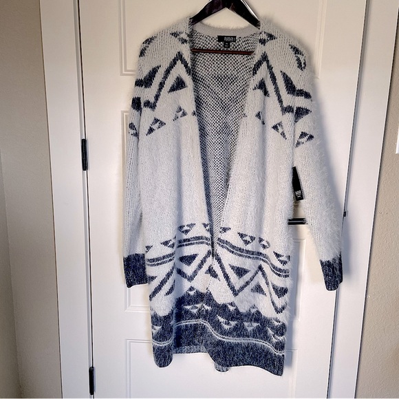 a.n.a | Sweaters | Fuzzy Long Sweater Petite Medium Sweater In Grey Ana ...
